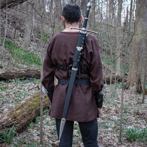Leather Back Sword Strap, Harness Scabbard Holder - Medieval LARP ...