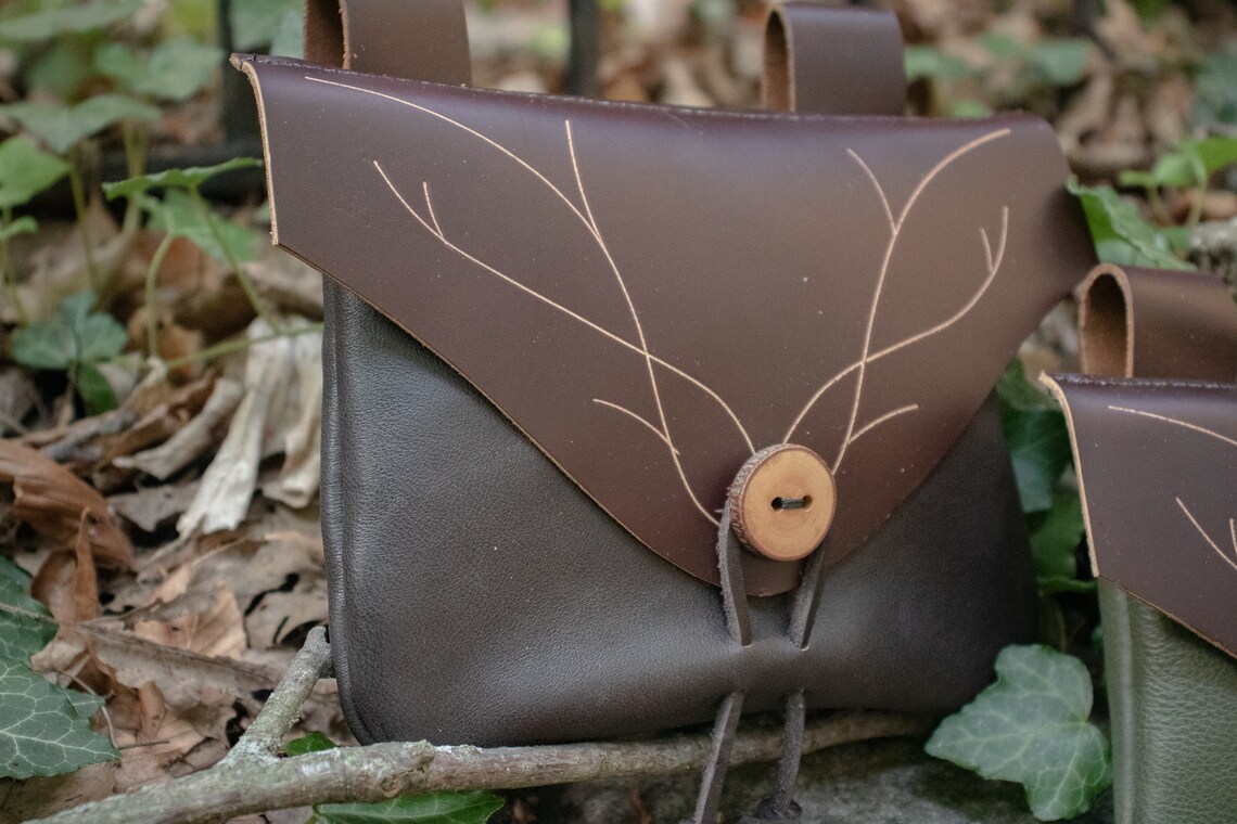 Elven Pouch Leather Belt Bag Medieval Fae Fairy Elf /F/ - Etsy