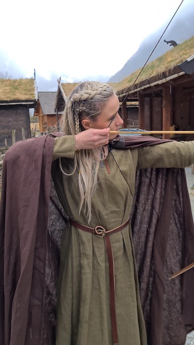 Medieval Hooded Cloak Ranger Linen Choose Your Color /P/ - Etsy