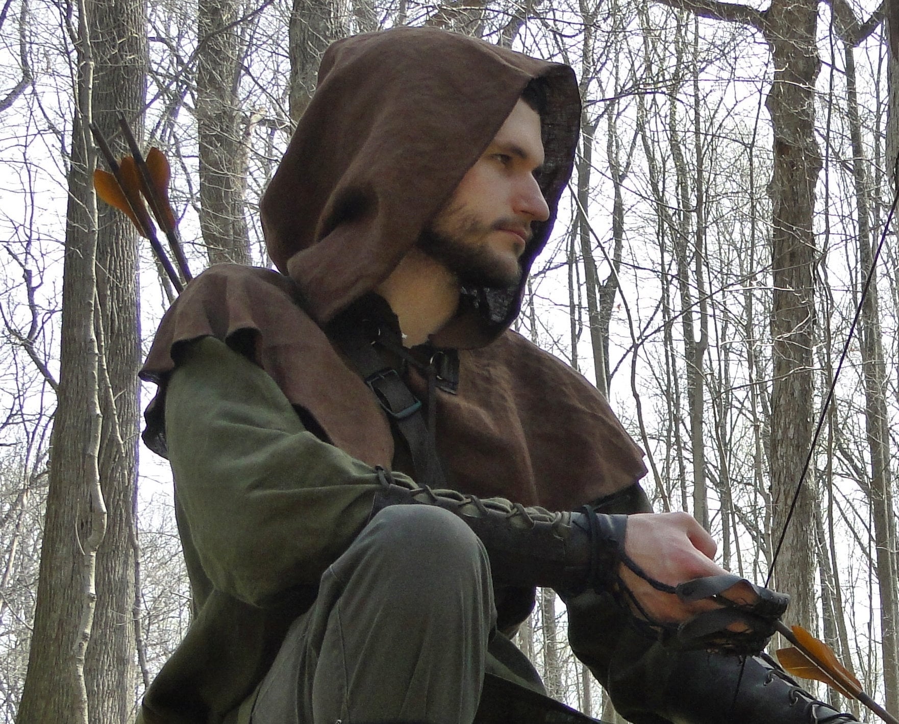 Ranger Hood, Robin Hood, Medieval Archer, Rustic Weathered /F/ (LB) - Etsy