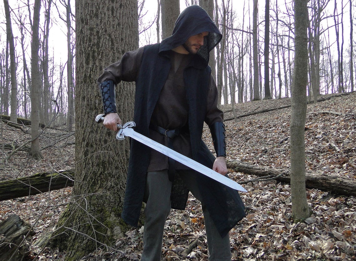 Medieval Surcoat Tunic Hooded Assassin Vest Adult One Size - Etsy