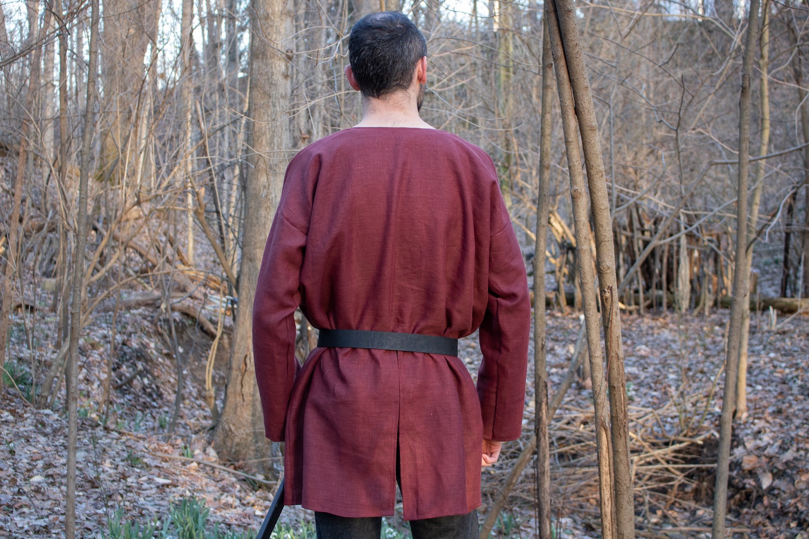 Medieval Tunic Linen With Riding Slit LARP Ren Fest Mens - Etsy