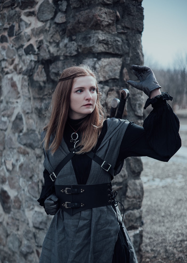 Hooded Ranger Surcoat Medieval Assassin Vest Adult Large - Etsy