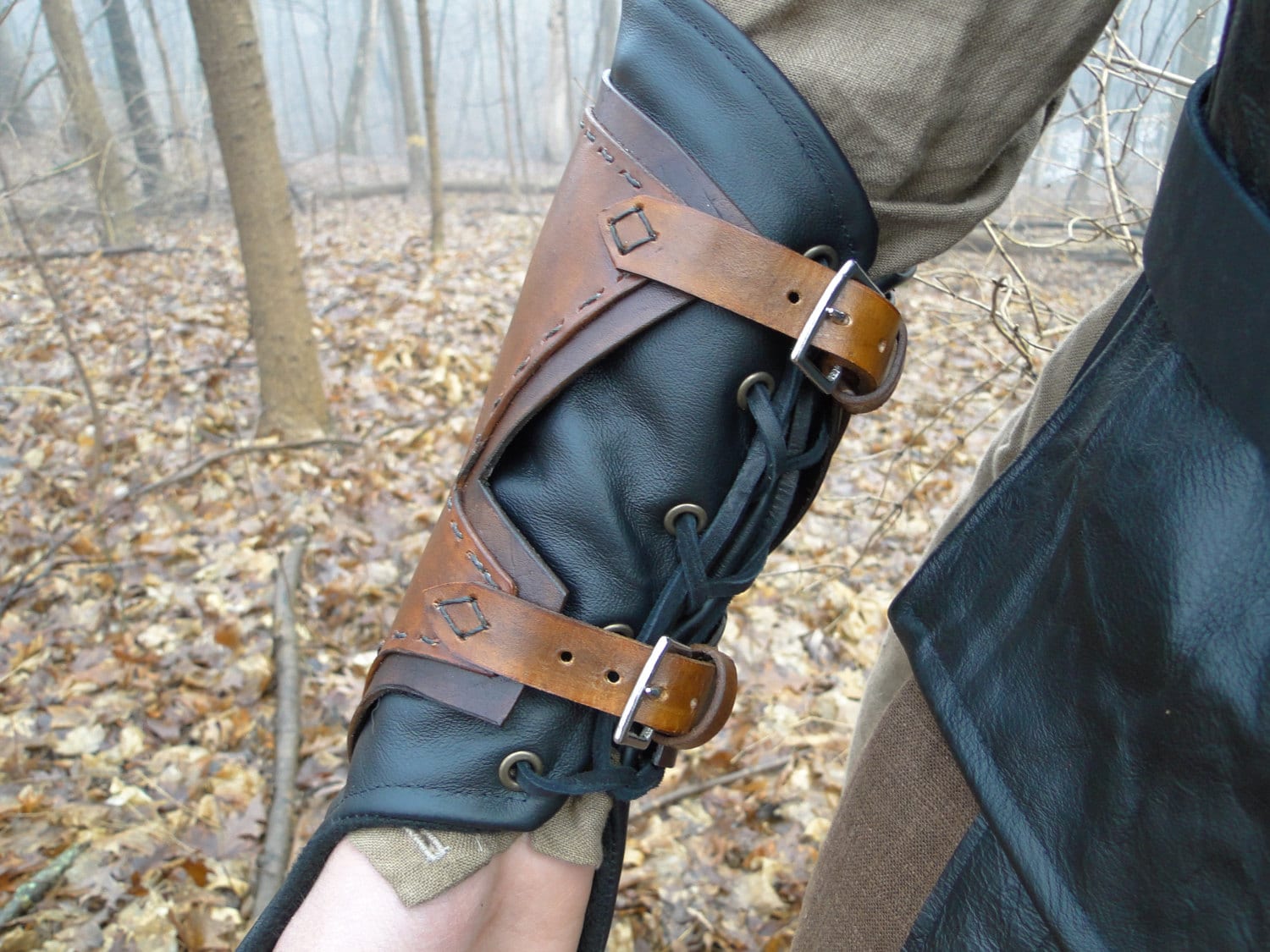 Leather Lace up Ranger Under Bracers / Gloves Pair - Mens, Choose Your ...
