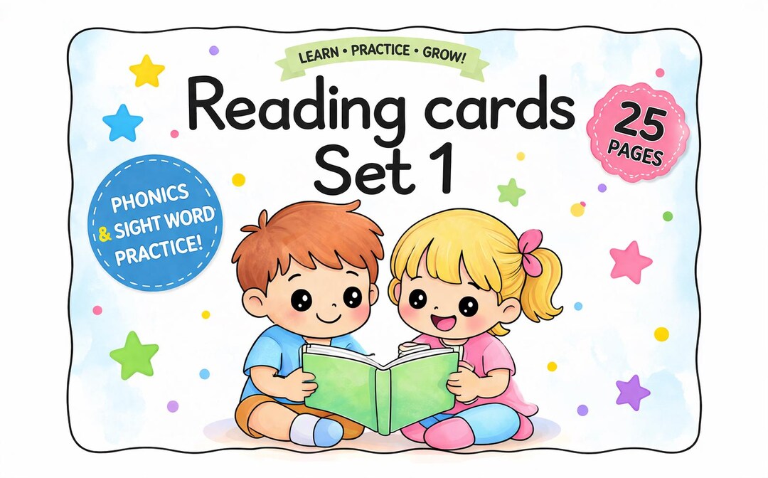 Beginner Reading Cards | Phonics Practice for Preschool, Kindergarten ...