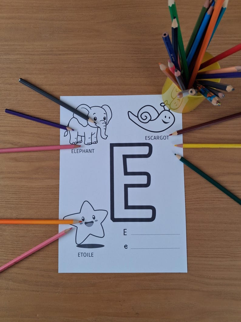 Alphabet Coloring and Tracing Book, 26 Pages A-Z, Learning the Alphabet ...