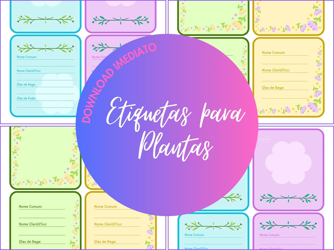 Printable Plant Tags | Name, Watering, Pruning Labels | Digital ...
