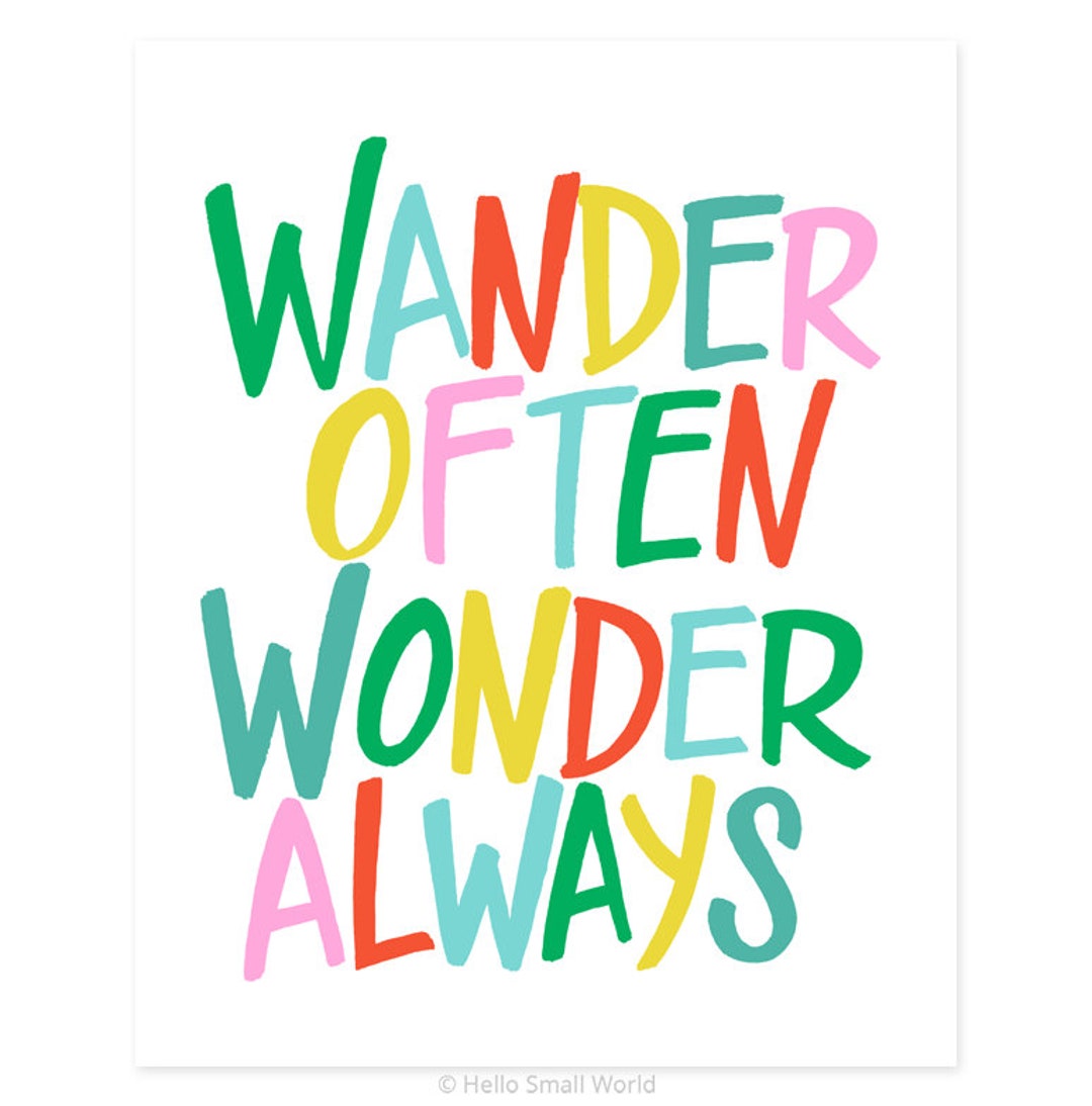 Wander Often Wonder Always® 8x10 Print - Travel Quote, Inspirational ...