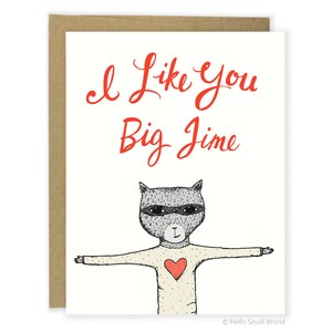 Funny Anniversary Card Husband Card Valentine Card I Like You Big Time ...