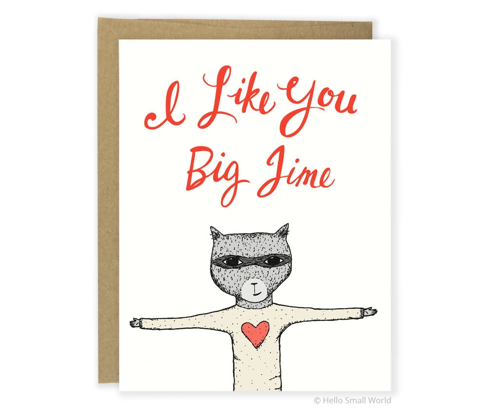 Funny Anniversary Card - Husband Card - Valentine Card - I Like You Big ...