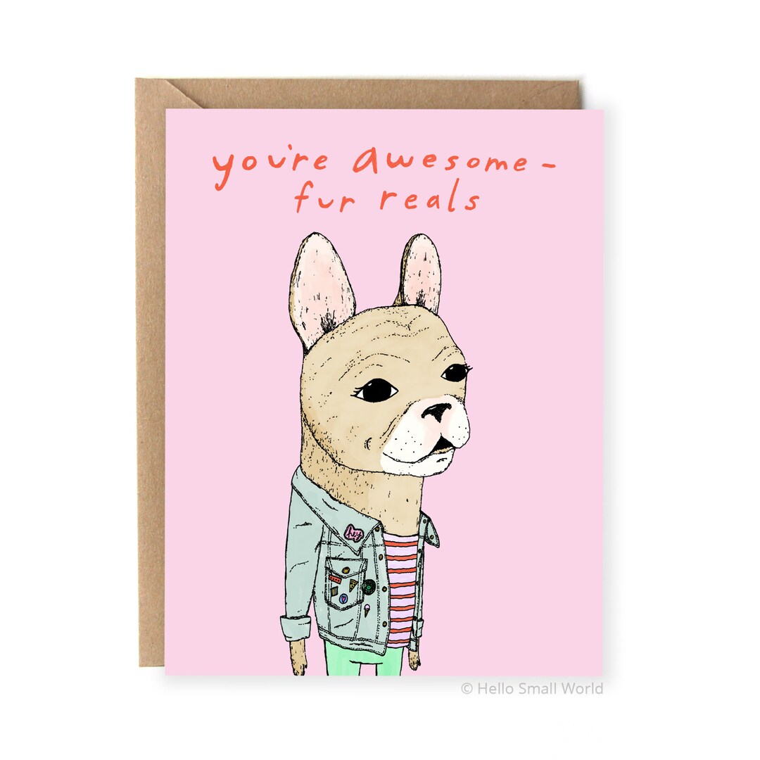Funny Cards, Just Because, for Her, for Friend, Pun Card, Dog, Cute ...
