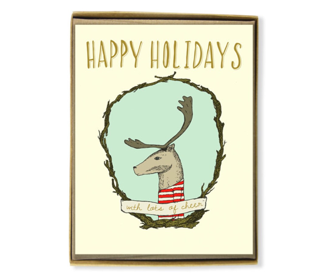 Happy Holidays Box Set Box of Holiday Cards Christmas Cards - Etsy