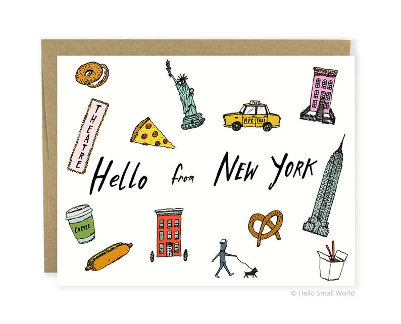 Hello From New York Card - New York City, Hello From NYC, Travel ...
