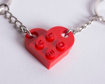 Chrome Black 2 Piece Customizable LEGO® Heart Made From 2 - Etsy Israel