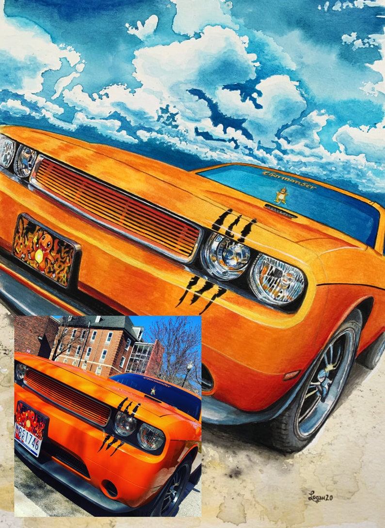 Gift for CHALLENGER Lovers / Custom Car Painting / First Car - Etsy