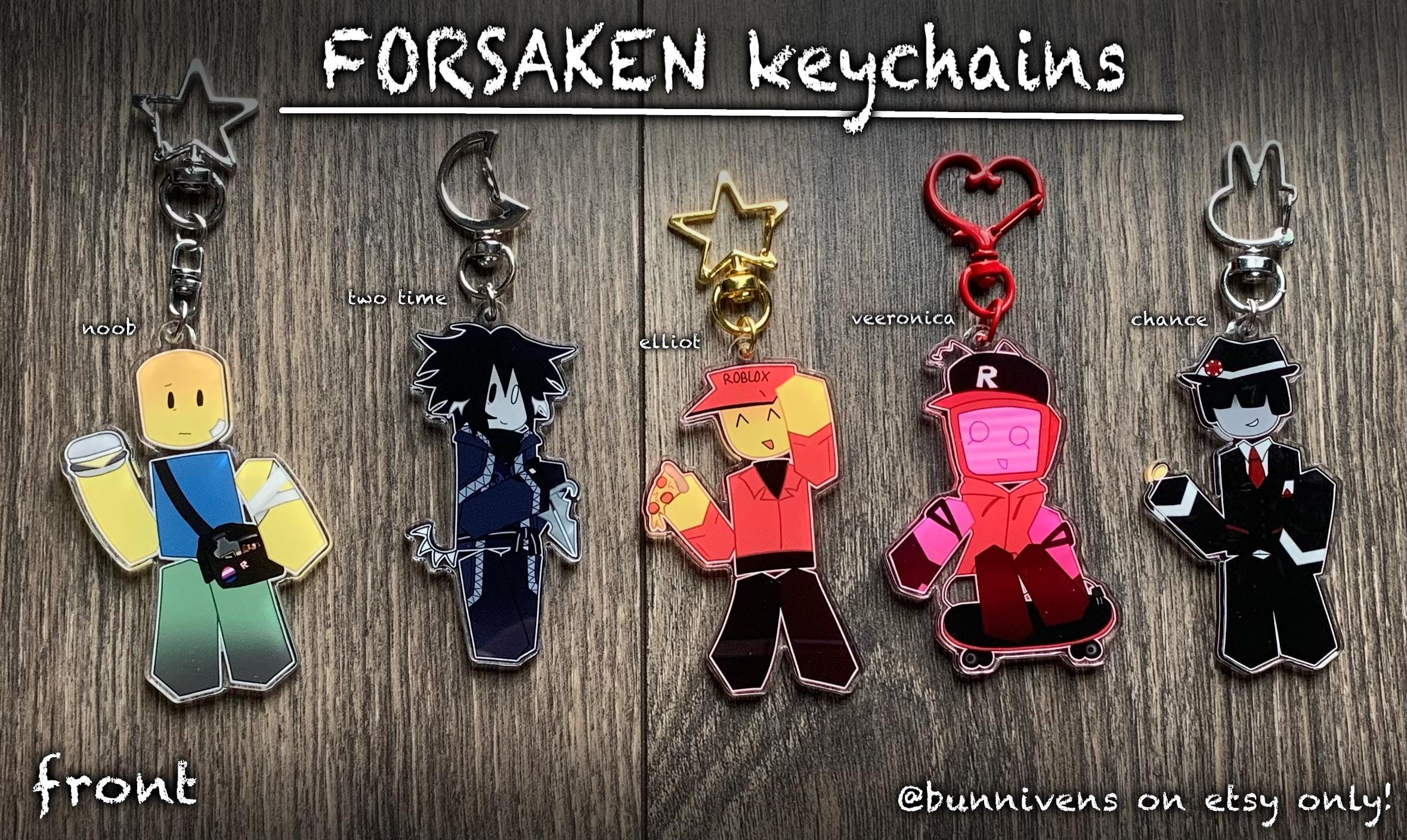 ROBLOX FORSAKEN Survivor Clear Acrylic Keychains - Etsy