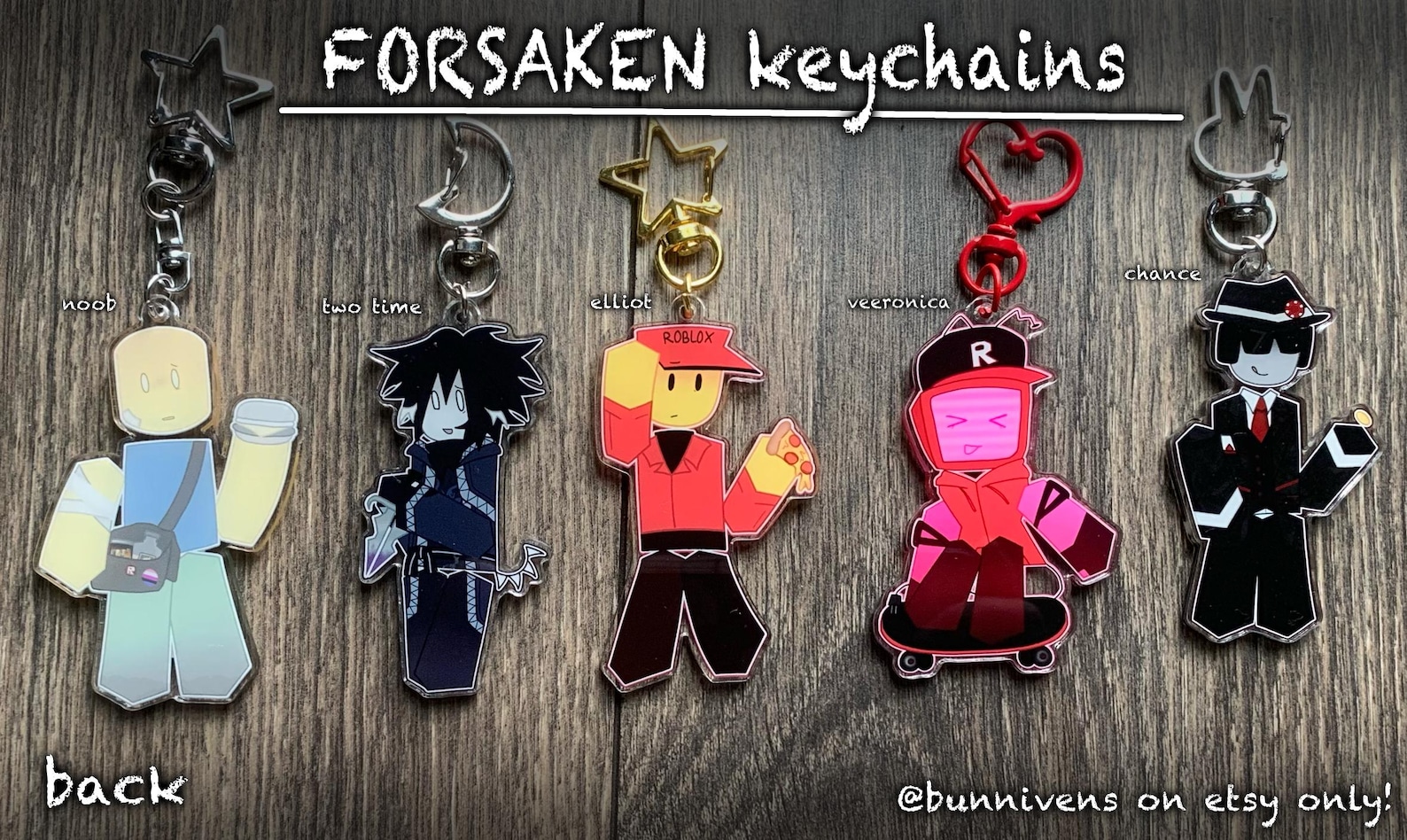 ROBLOX FORSAKEN Survivor Clear Acrylic Keychains - Etsy