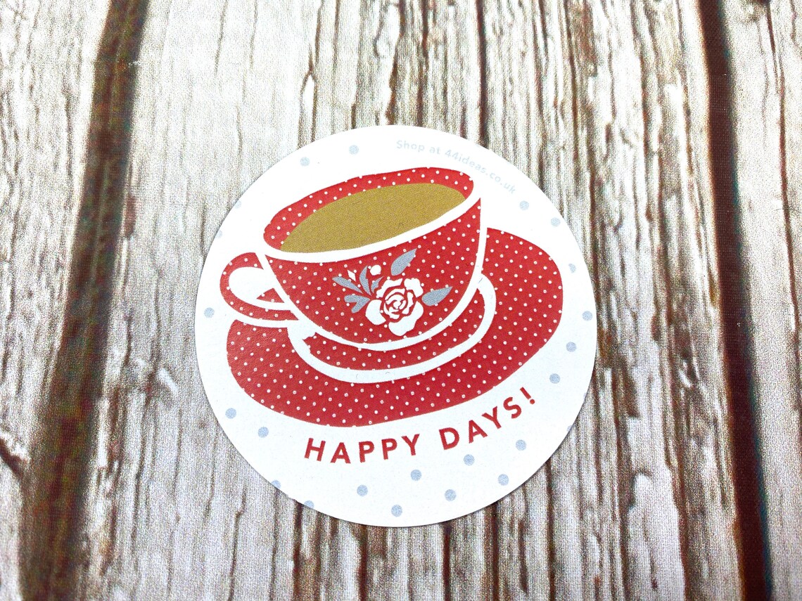 Teetasse Aufkleber für Teetrinker. Vinyl & Papier Happy Days - Etsy.de
