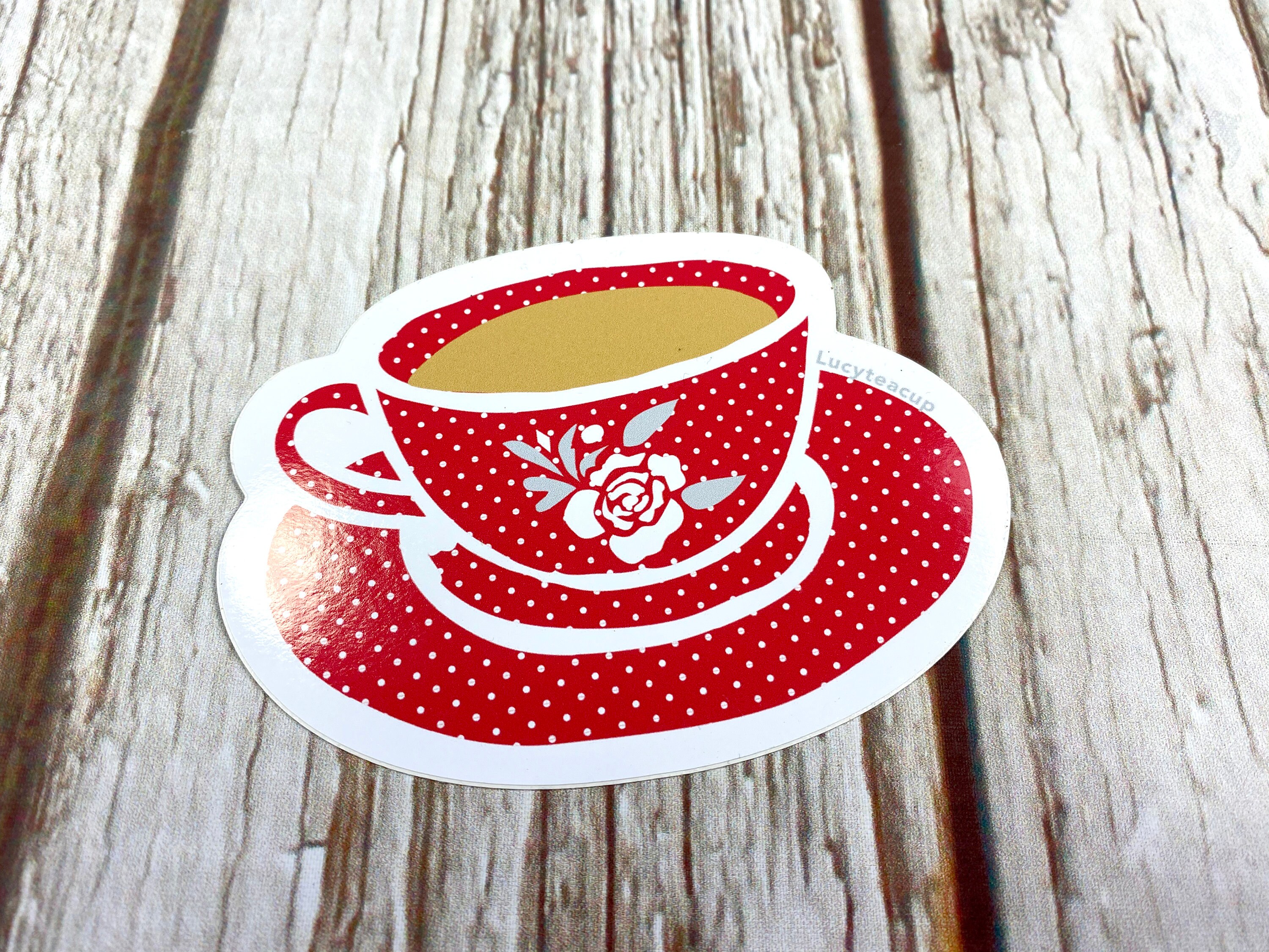 Teetasse Aufkleber für Teetrinker. Vinyl & Papier Happy Days Aufkleber ...