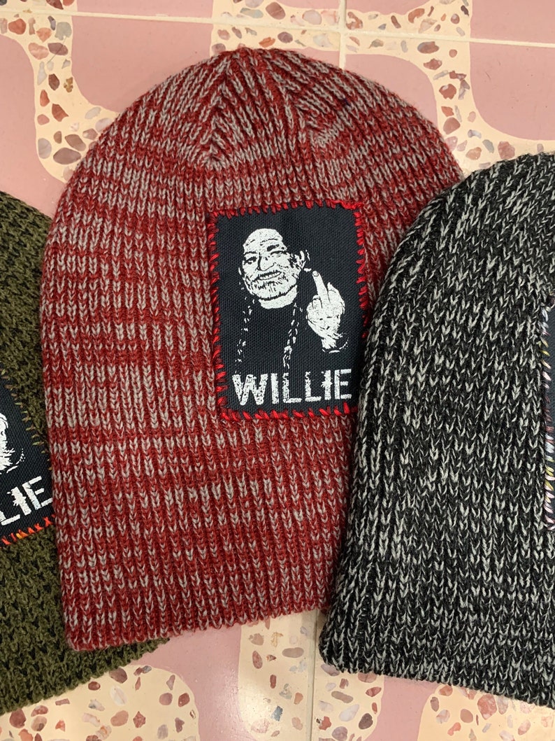Willie Nelson Middle Finger Handmade Canvas Patch Soft Cotton - Etsy