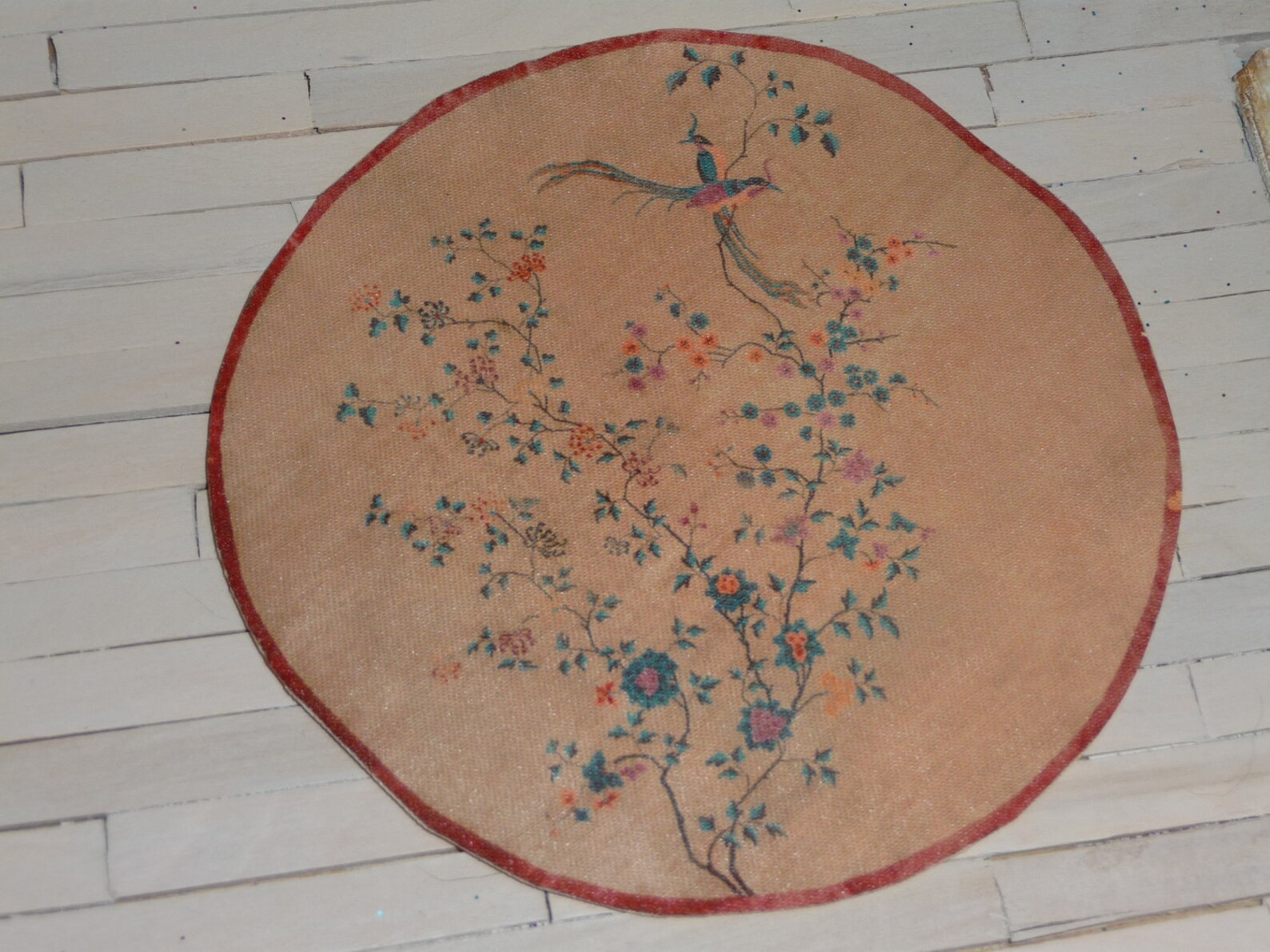 Dollhouse Vintage Art Nouveau Round Rug Scale One Inch - Etsy