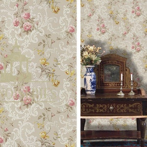 Dollhouse Miniature Matching Fabric, Flourish, Scale One Inch - Etsy