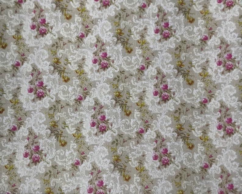 Dollhouse Miniature Matching Fabric Flourish Scale One Inch | Etsy