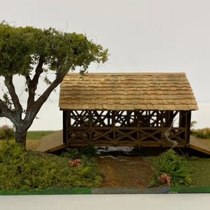 1:144 Micro Mini Wooden Scale Model KIT, Covered Bridge, 1/144 Scale - Etsy