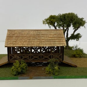 1:144 Micro Mini Wooden Scale Model KIT, Covered Bridge, 1/144 Scale - Etsy