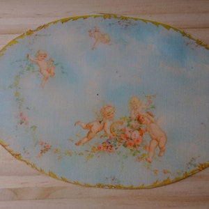 Dollhouse Miniature Romantic Shabby Chic Cherubs Rug, 1:12, Treasury ...