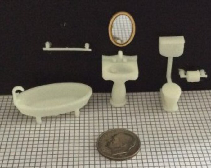 1:48 Dollhouse Miniature Furniture KIT, Victorian Dressing Room ...