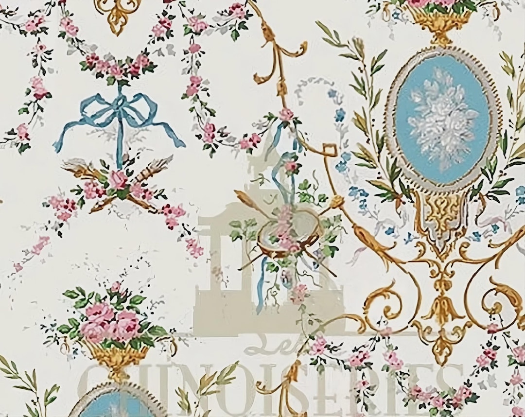 1:12 Dollhouse Miniature WALLPAPER, Isabella, Scale One Inch - Etsy