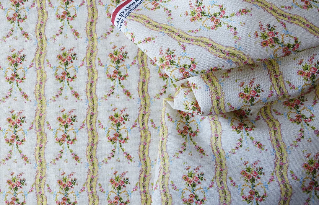 1:12 Dollhouse Miniature FABRIC, Matching Fabric Fabric, Melanie, Scale ...