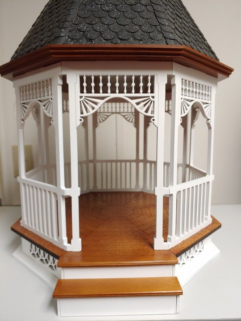 1:12 Dollhouse Miniature Wooden Gazebo Kit Southern Comfort - Etsy