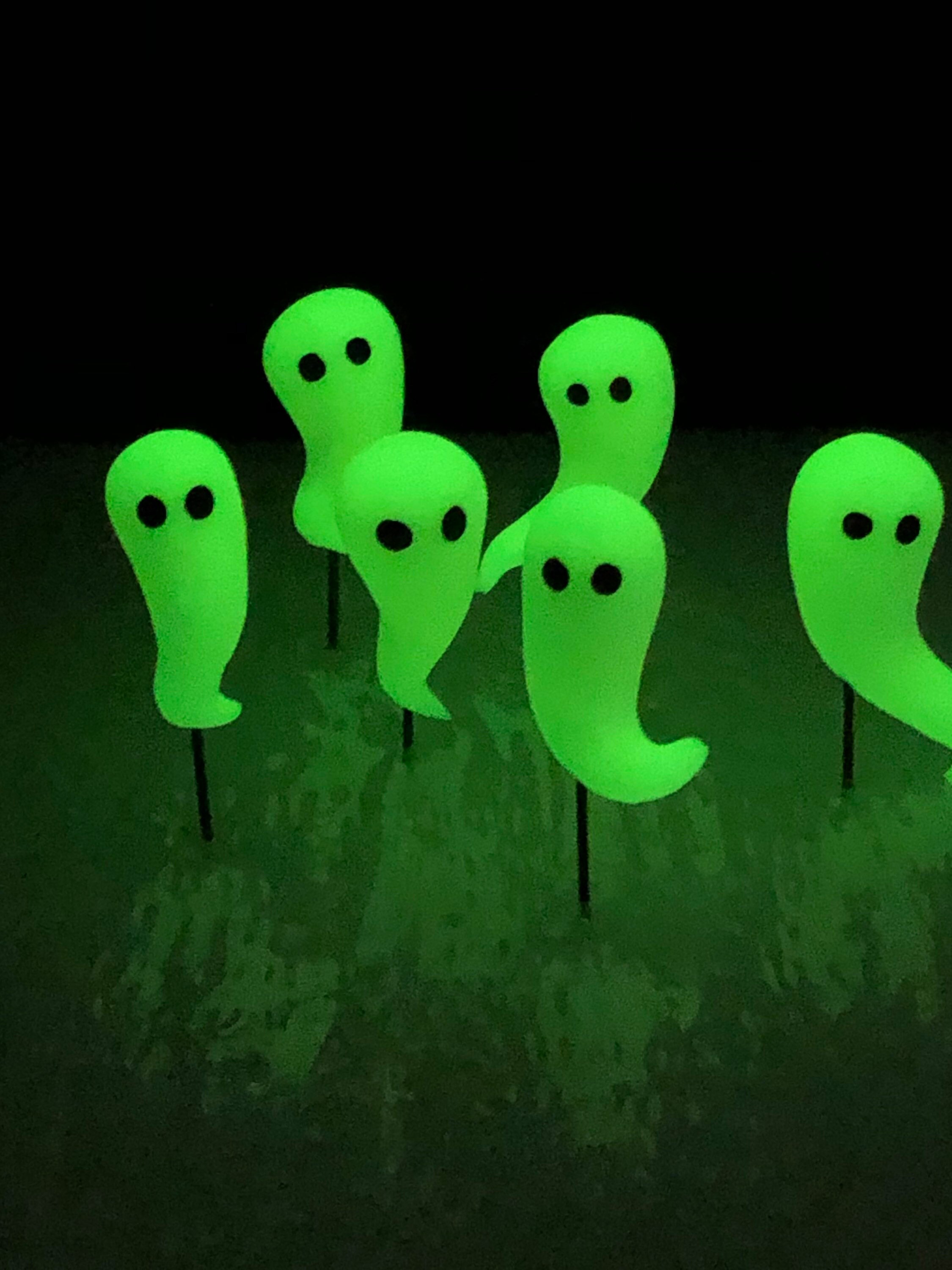 6 Miniature Fairy Garden Ghosts, Halloween Village Miniature, Moss ...