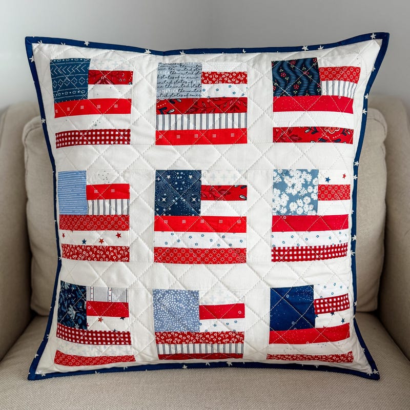 Flag Pillow Quilted - Etsy