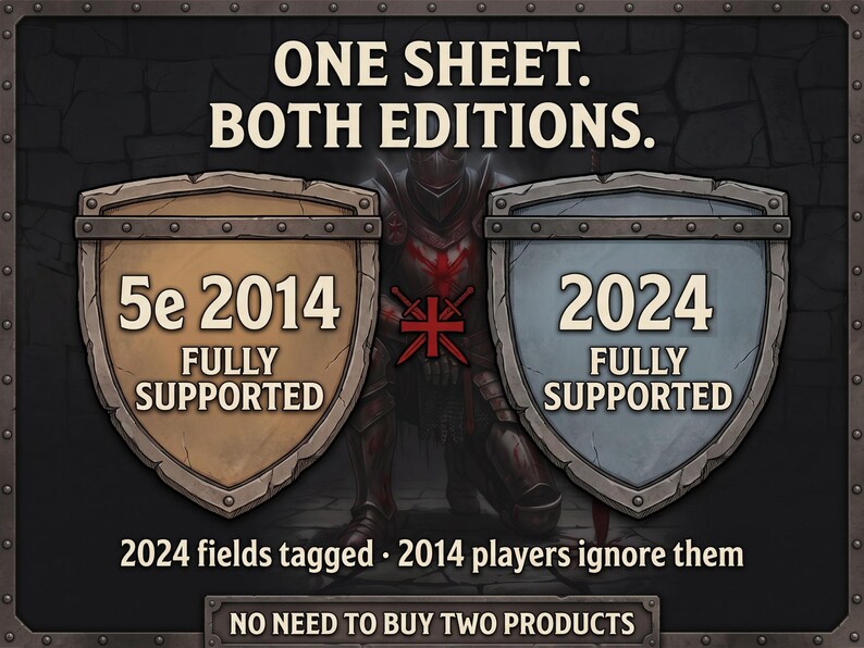 Grimdark Dnd Character Sheet | Fillable PDF | D&D 5e 2014 + 2024 ...