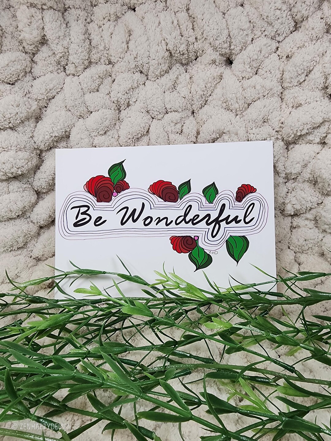 Be Wonderful Zentangle Art Print Inspirational Wall Decor - Etsy