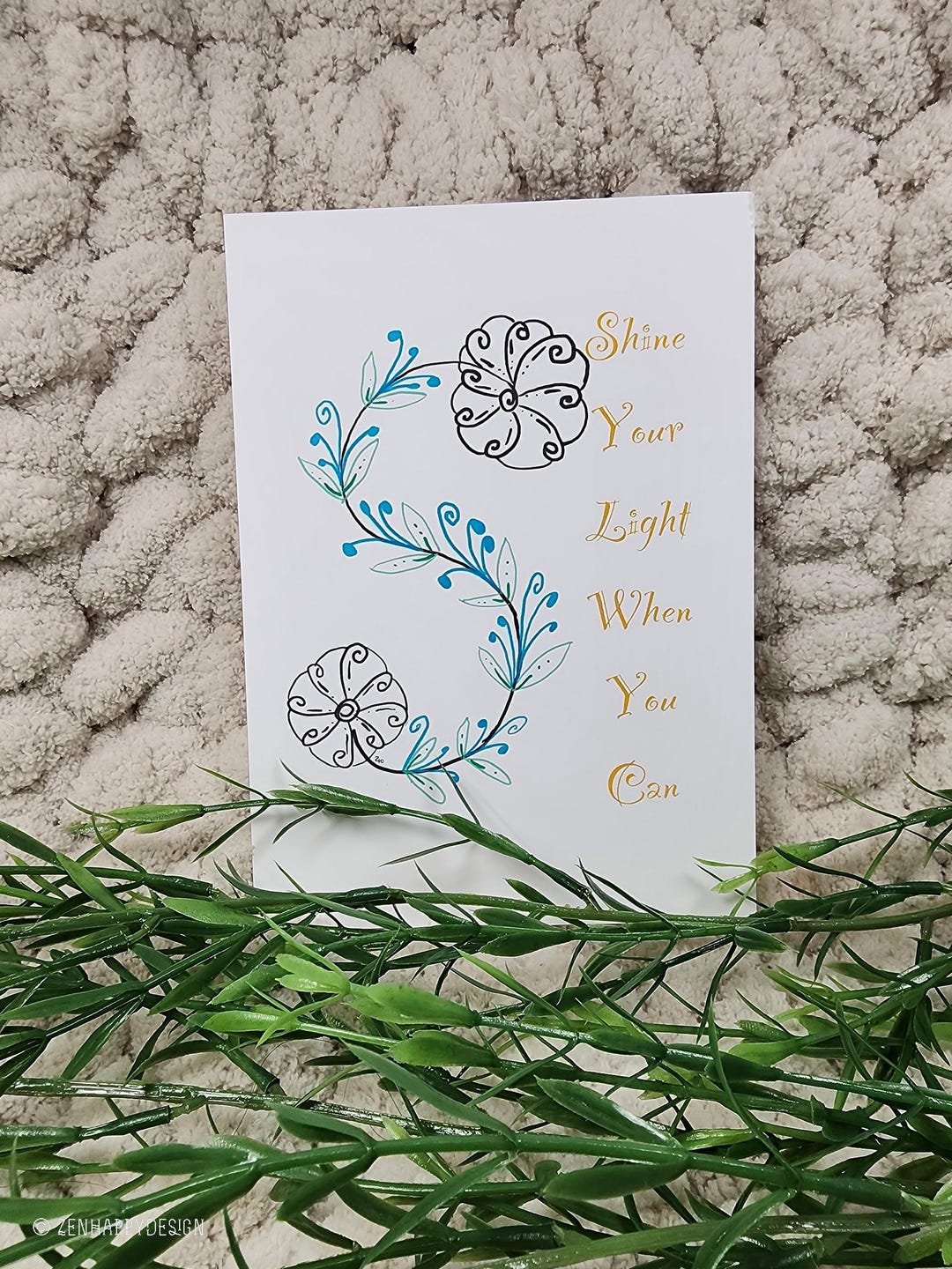 Shine Your Light Zentangle Print Positive Affirmation Artwork for Home ...