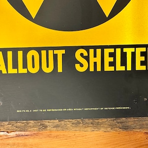 Vintage Fallout Shelter Sign - Military Collectible - Etsy