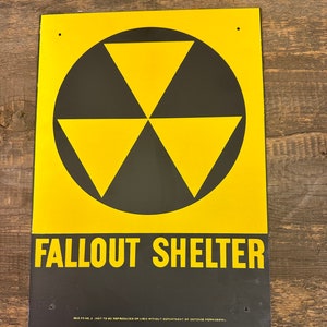 Vintage Fallout Shelter Sign - Military Collectible - Etsy