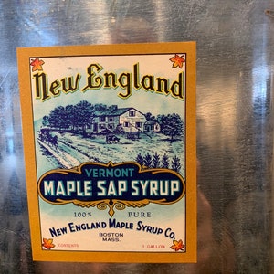 Antique Maple Syrup Tin - Advertising - Sugaring in Vermont - Gallon - Etsy