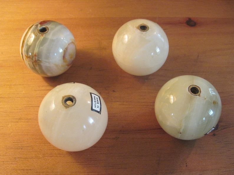 Pair of Round Onyx Lamp Spacers New Old Stock Vintage - Etsy