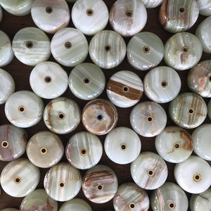 Lot of Ten (10) Marble Onyx Lamp Spacers - New Old Stock - Vintage ...