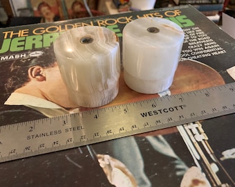 Pair of Round Onyx Lamp Spacers New Old Stock Vintage | Etsy