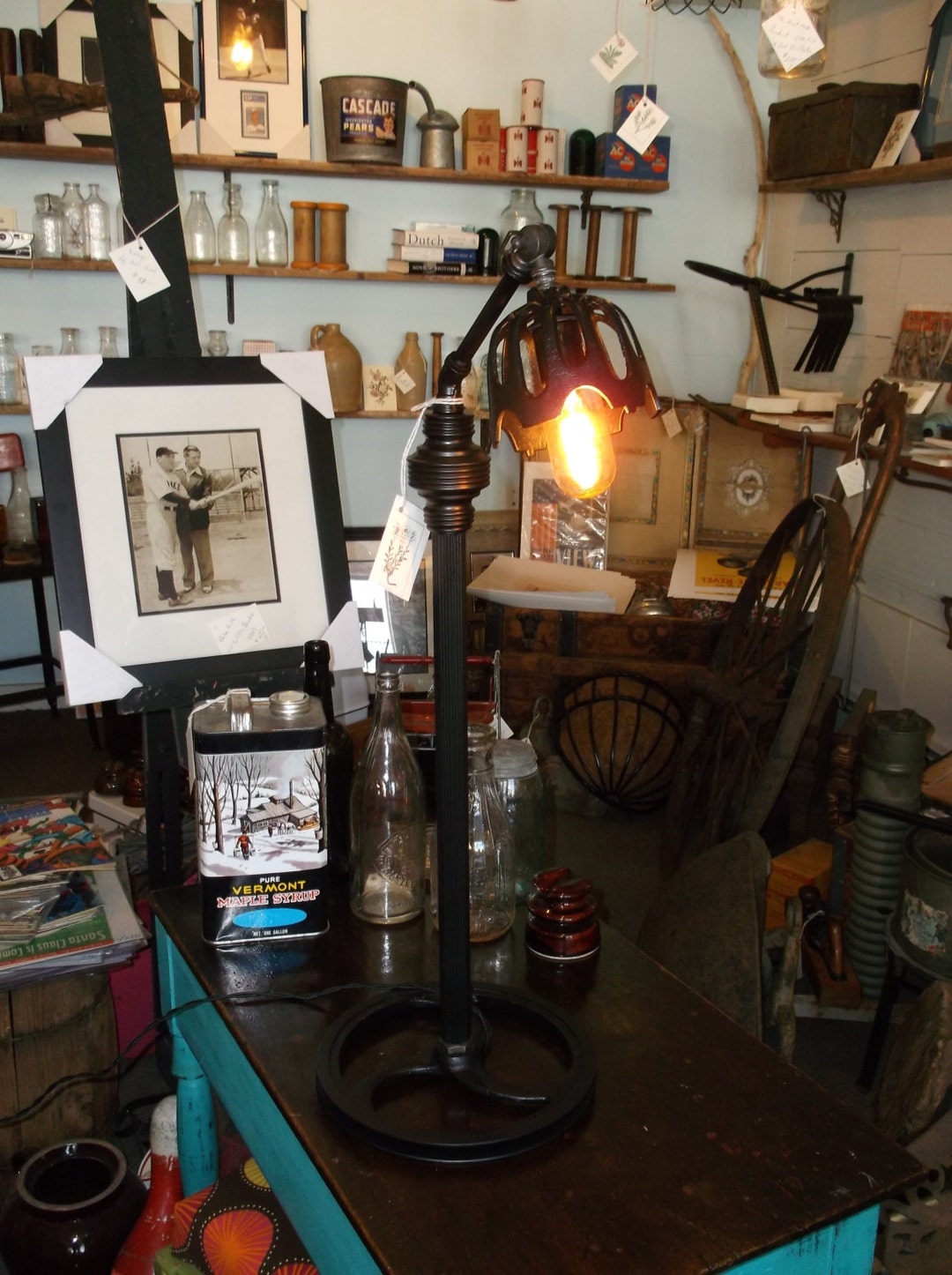 Custom Industrial Table Lamp - Lighting Design - Etsy