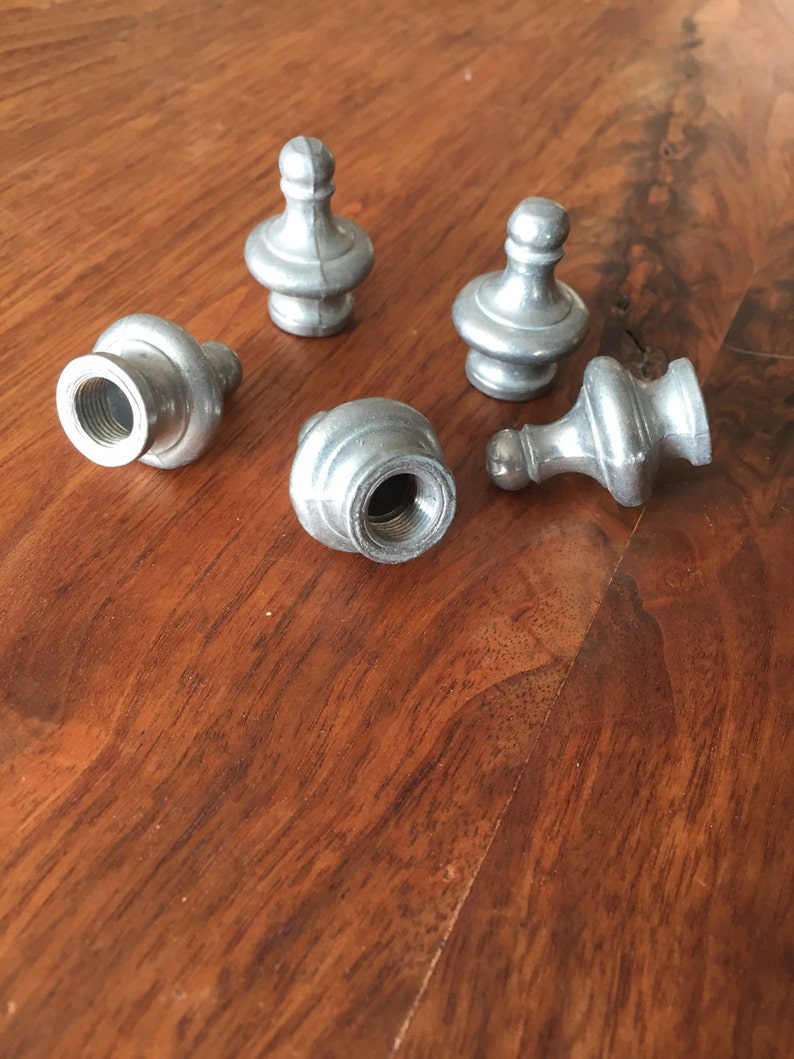 Lot of Five Cast Metal Lamp Finials Steampunk Custom Lighting Lamp ...