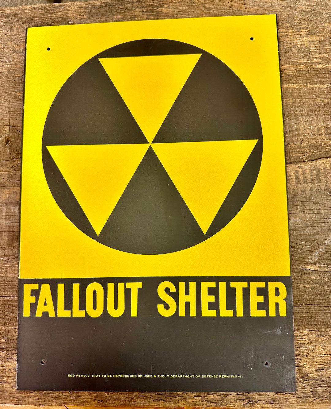 Vintage Fallout Shelter Sign - Military Collectible - Etsy