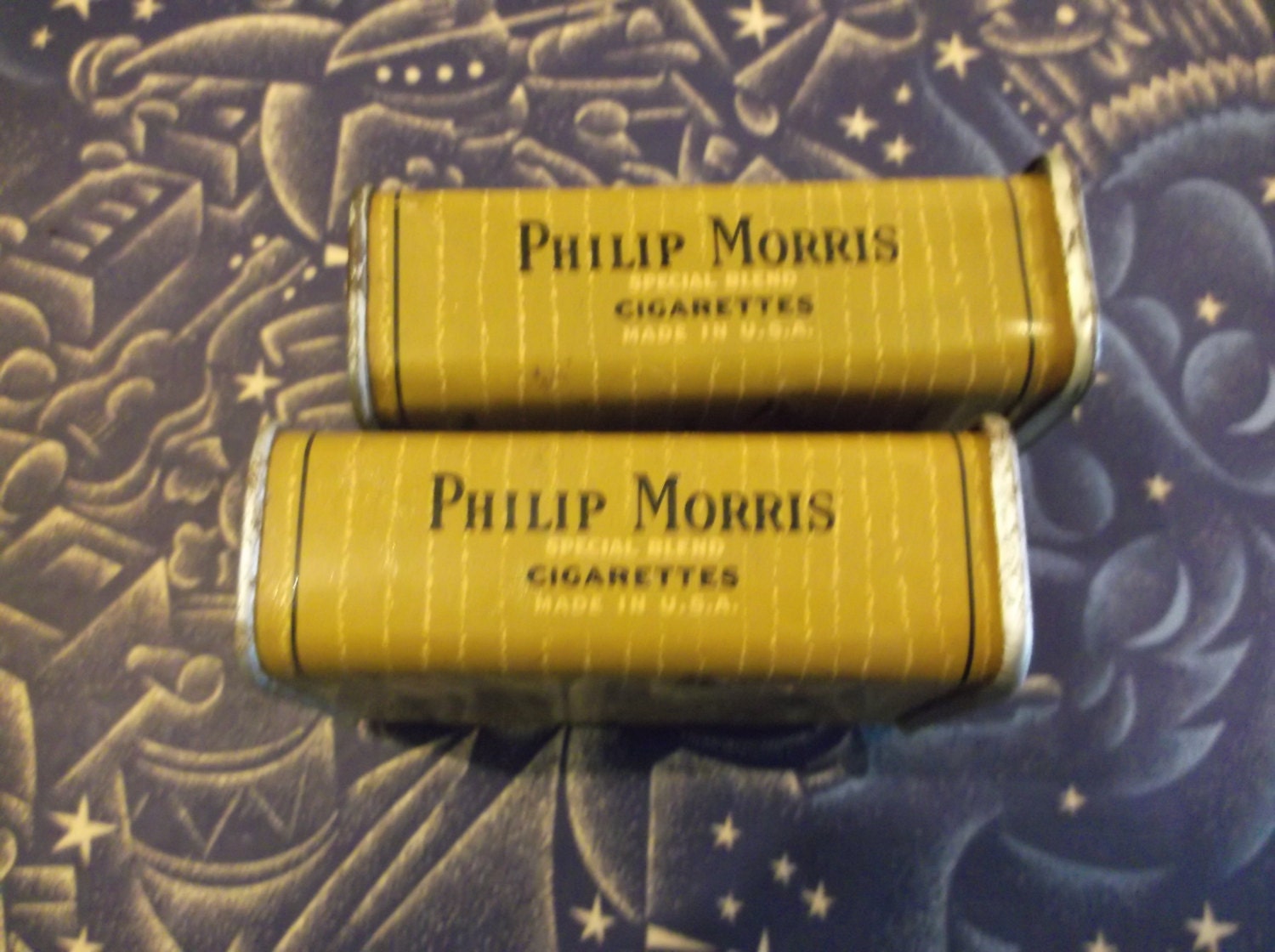 Pair of 1930s Philip Morris Cigarette Tins Advertising Collectible Tins ...