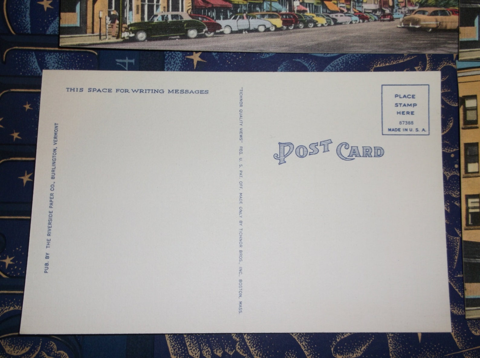 Lot of Four Vintage Linen Postcards Main Street Looking North - Etsy